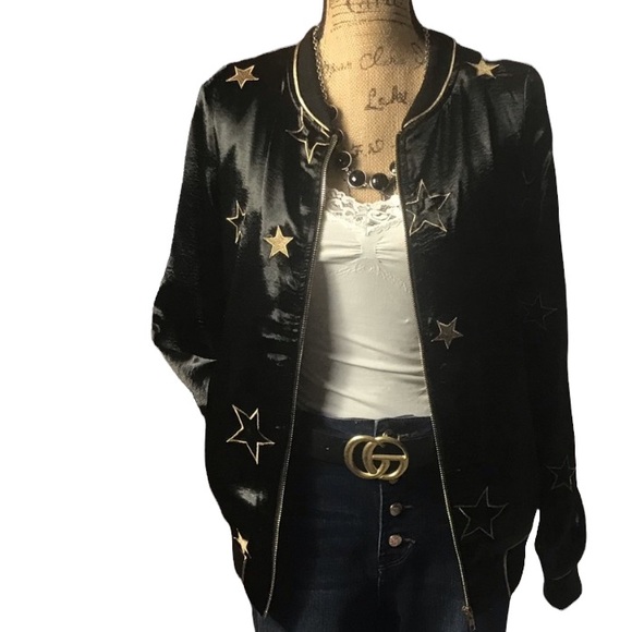 Fantastic Fawn | Jackets & Coats | Fantastic Fawn Black Gold Patterned ...